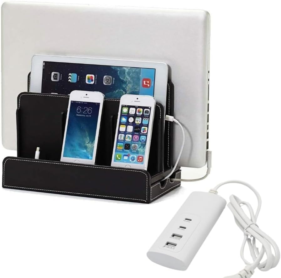 Eco-Friendly Bamboo Multi-Device Charging Station Dock & Organizer ...