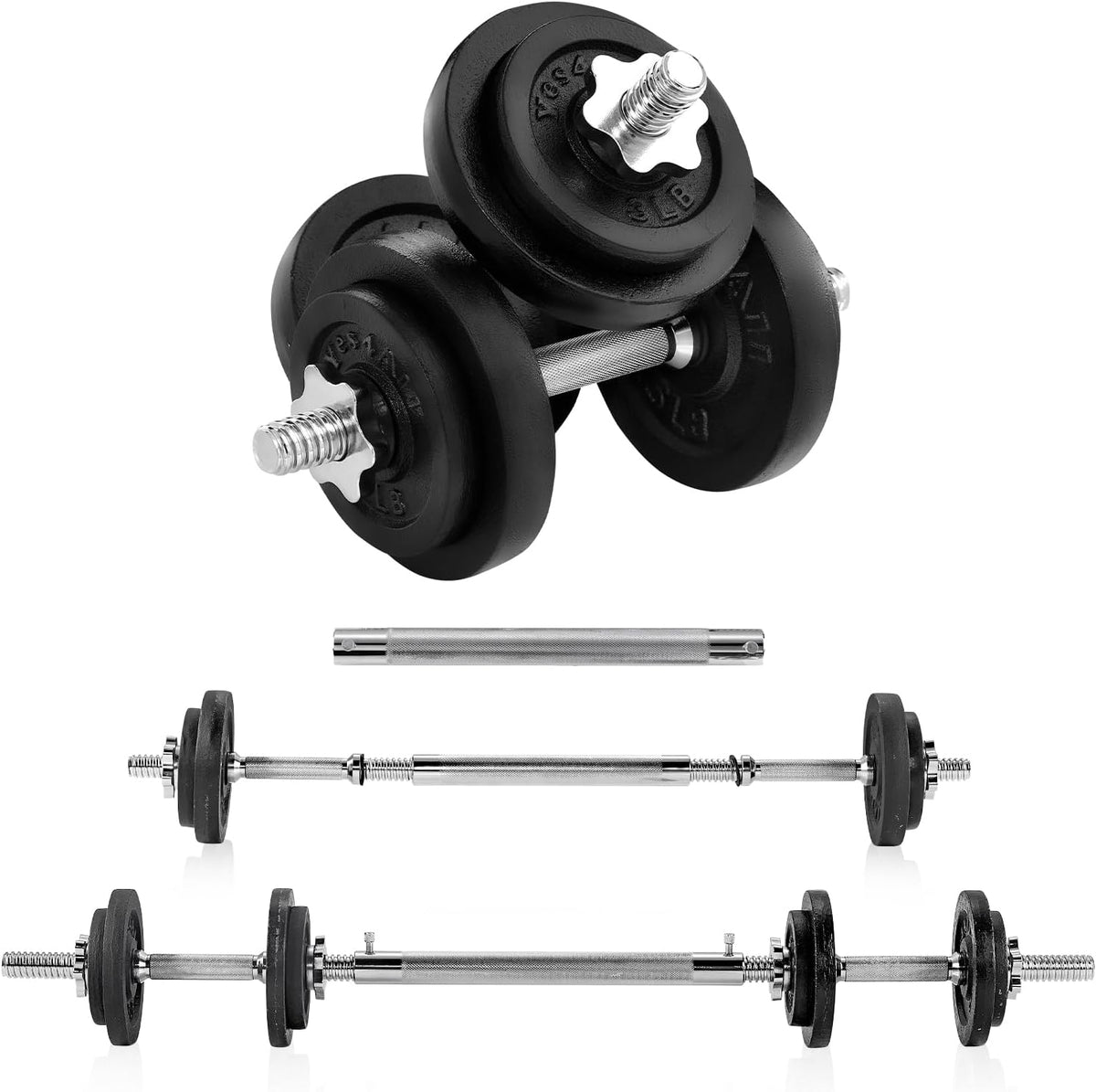 Adjustable Dumbbell Set With Connector Option For Strength Training ...