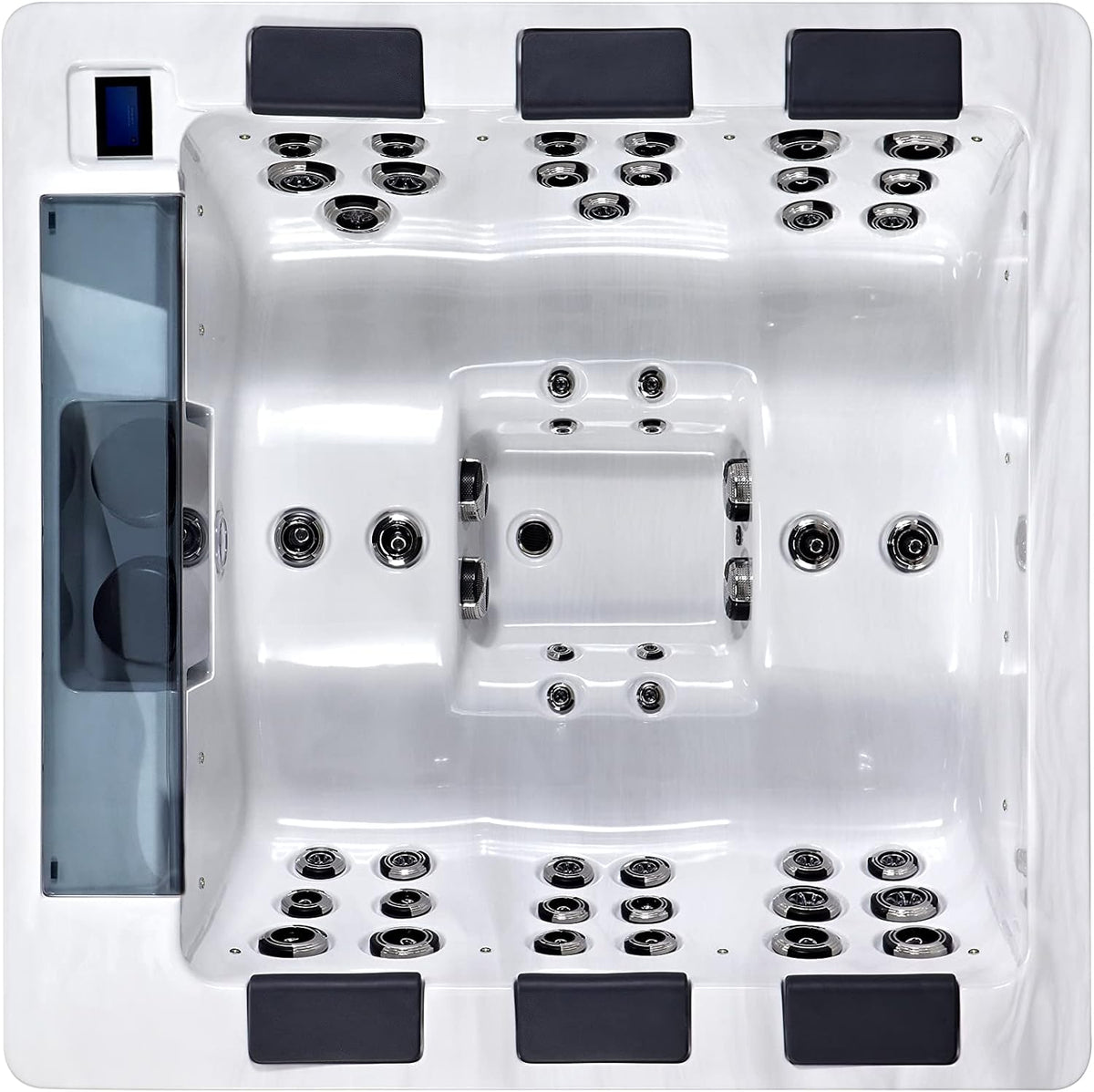 6 Person Luxury Outdoor Portable Spa, 44 Jets, Above Ground Hot Tub ...