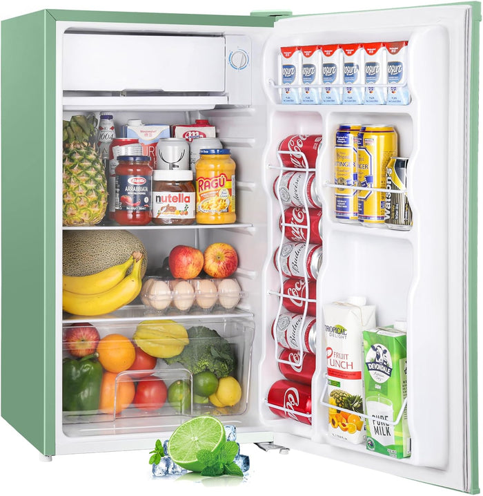 3.2 Cu. Ft. Mini Fridge with Freezer, Adjustable Thermostat, Ideal for ...