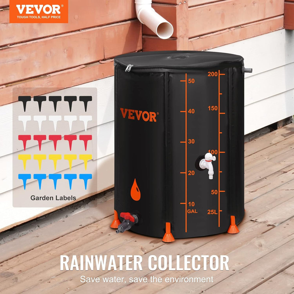Collapsible Rain Barrel, Portable Rainwater Collection System | Eco ...