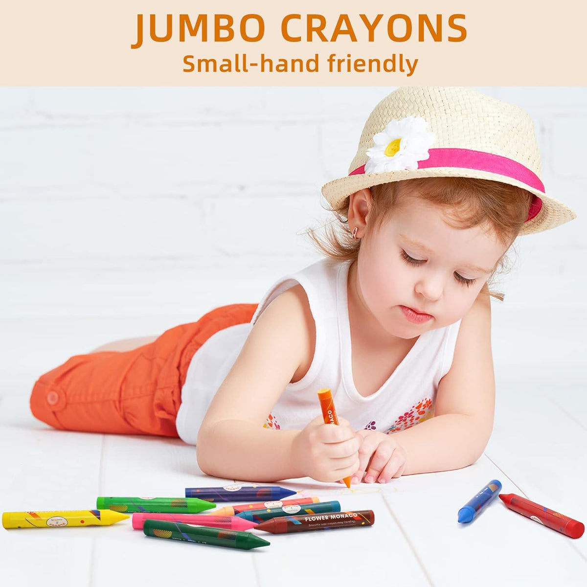 Jumbo Crayons for Toddlers, Non Toxic Easy to Hold Large Crayons for ...