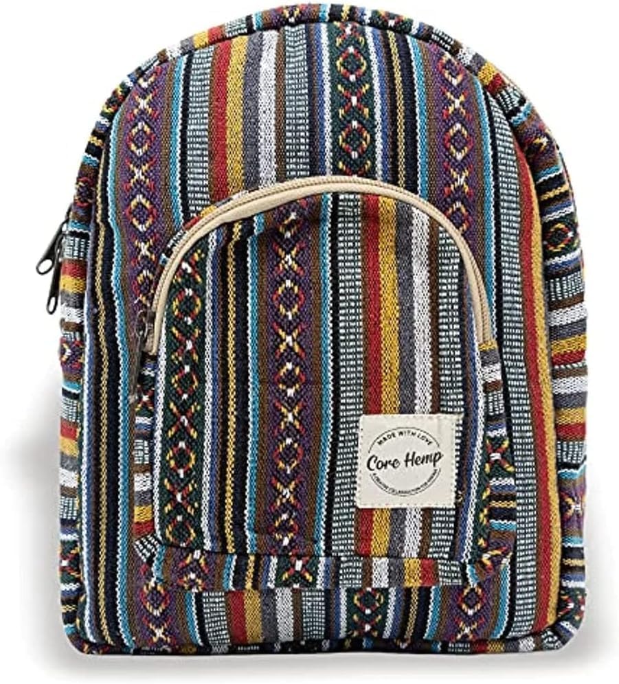 Hemp Mini Backpack Purse – Lightweight Boho Daypack for Women | Eco ...