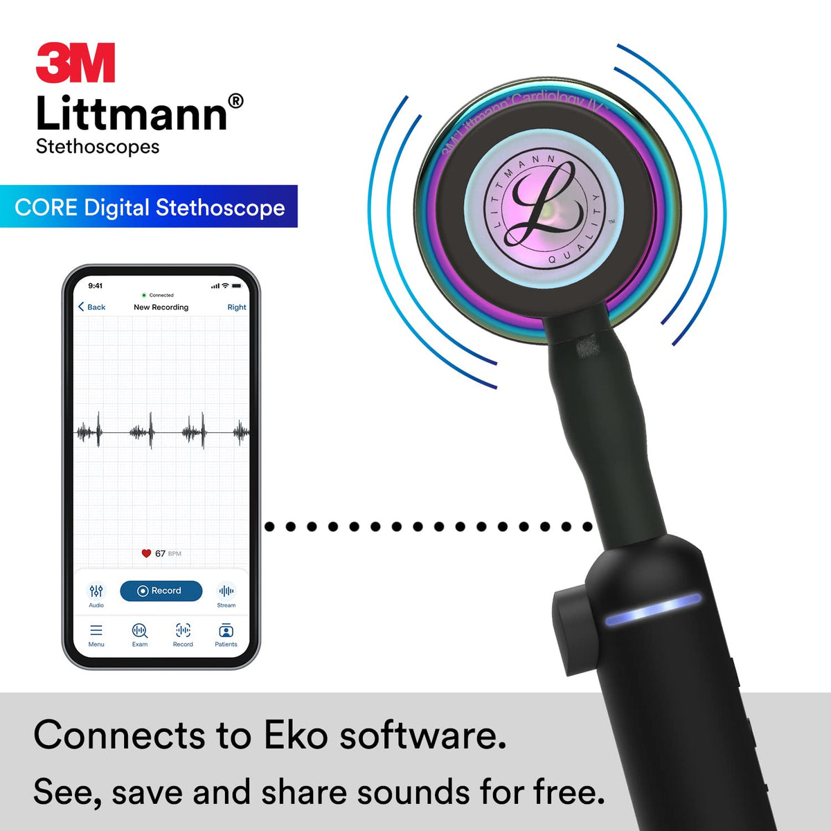 Digital Stethoscope, Advanced Up To 40x Amplification, Active Noise Ca ...