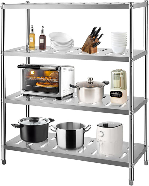 Stainless Steel Shelves, Durable Storage Shelf, Heavy Duty Kitchen Rac ...
