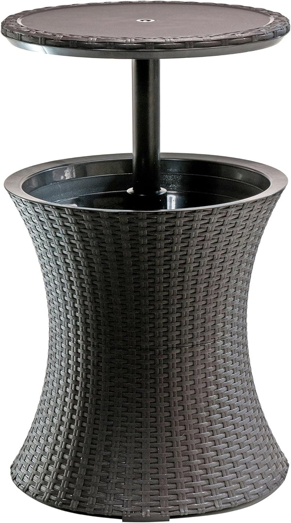 Cool Bar Outdoor Patio Furniture and Hot Tub Side Table with 7.5 Gallo ...