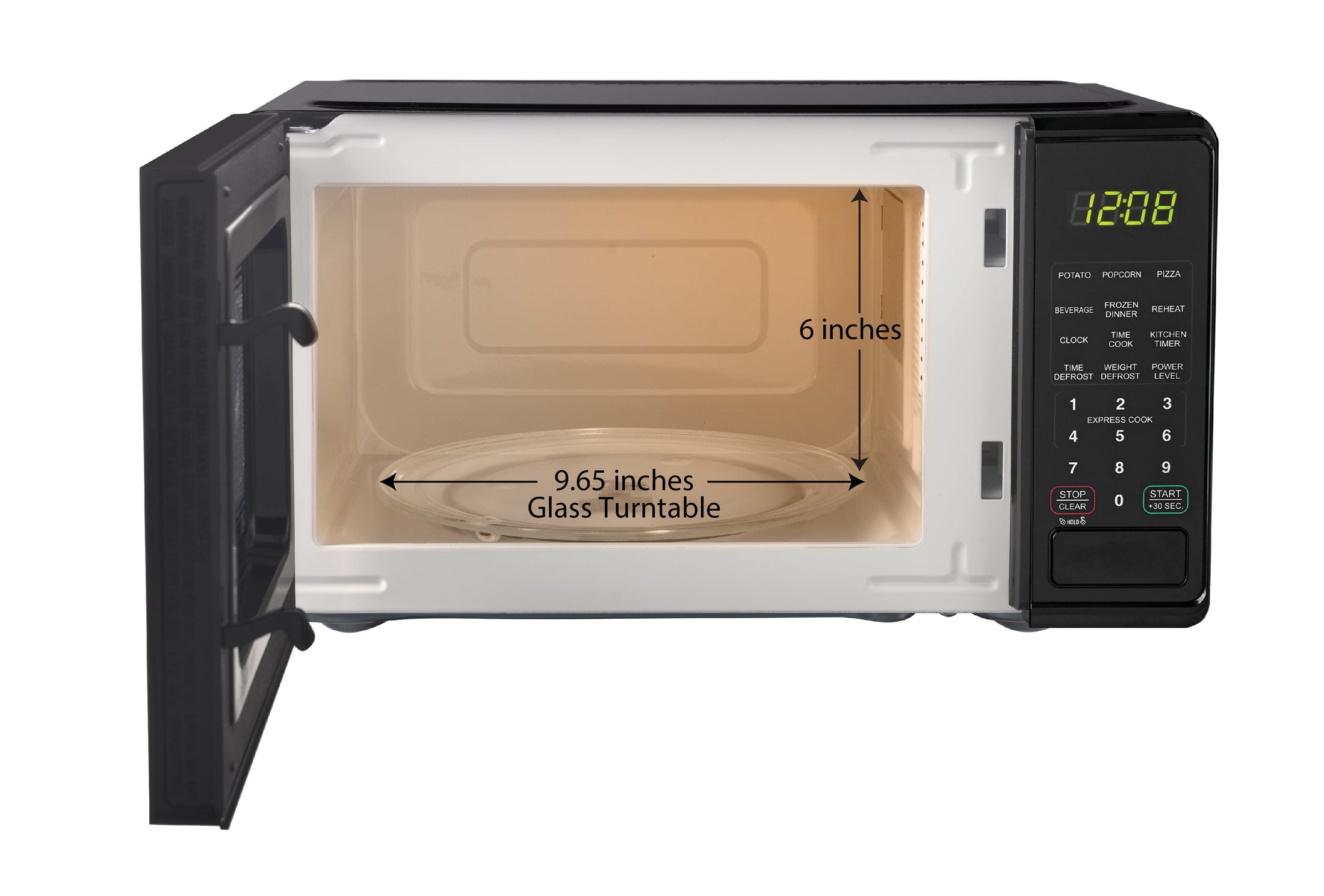 Compact Countertop Microwave Oven, 0.7 Cu ft Black – Eco Trade Company