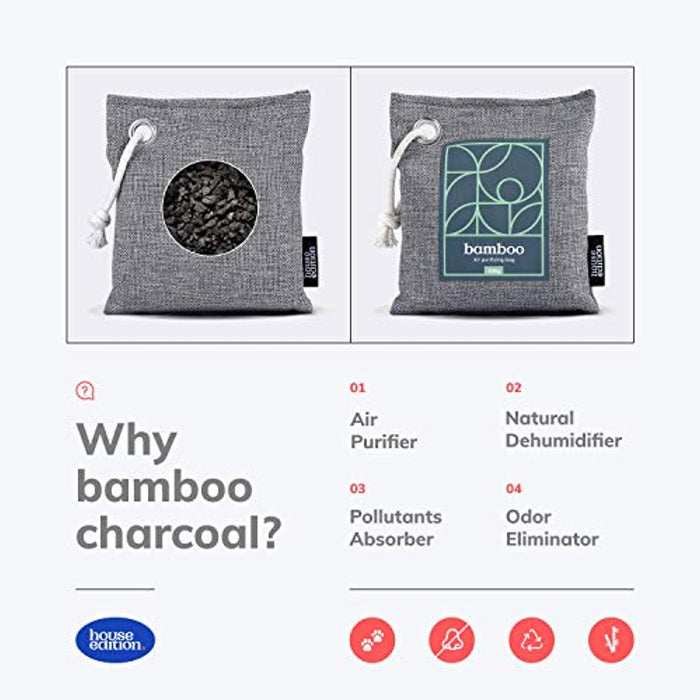Bamboo Charcoal Air Purifying Bag, Naturally Freshen Air with Powerful ...