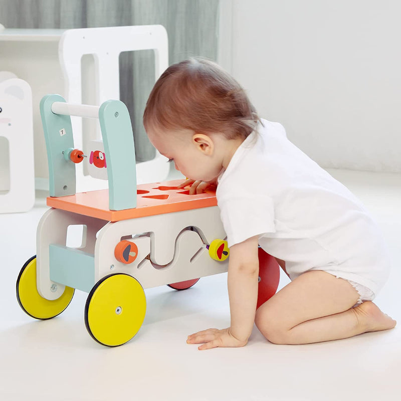 Baby Walker with Wheel, 3-in-1 Wooden Activity Walker for Kids 1-3 Yea – Eco Trade Company