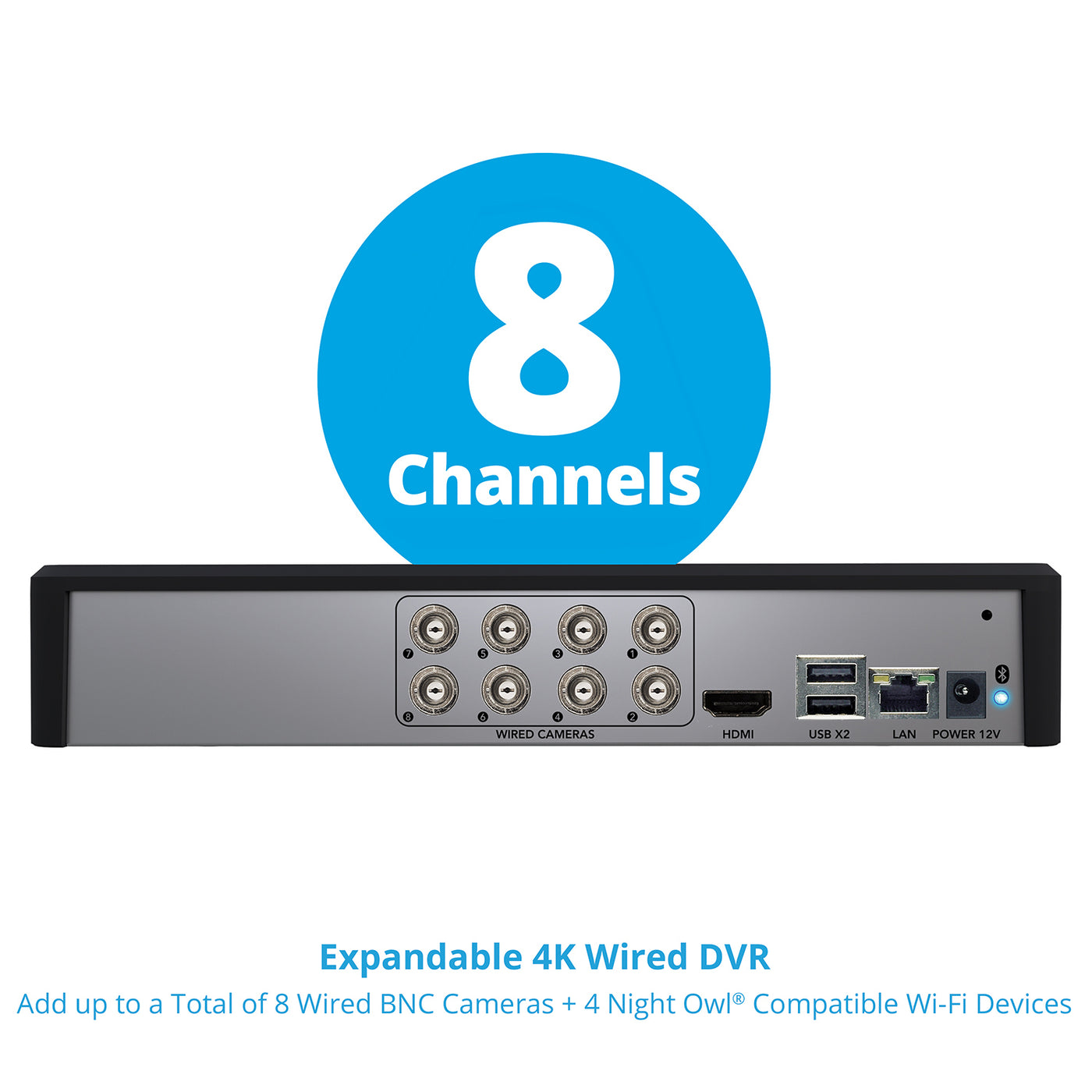 Security Camera System CCTV, 8 Channel Bluetooth DVR with 1TB Hard Dri ...