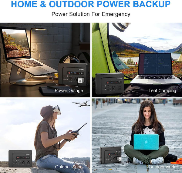 Portable Power Bank with AC Outlet, Rechargeable Backup Lithium Batter ...