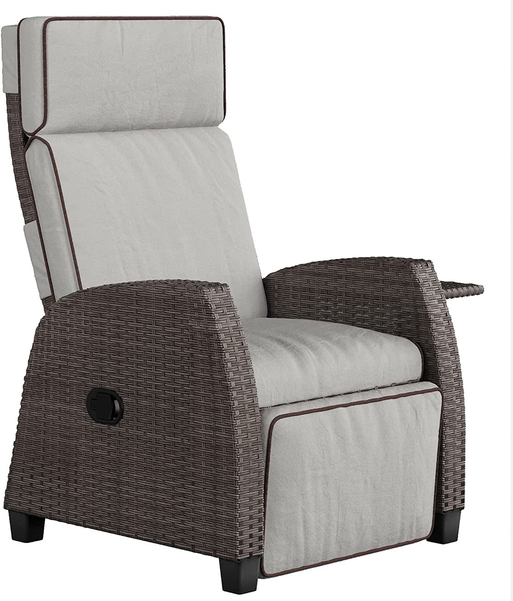 Indoor & Outdoor Recliner with Flip-Up Side Table | Eco Trade Company