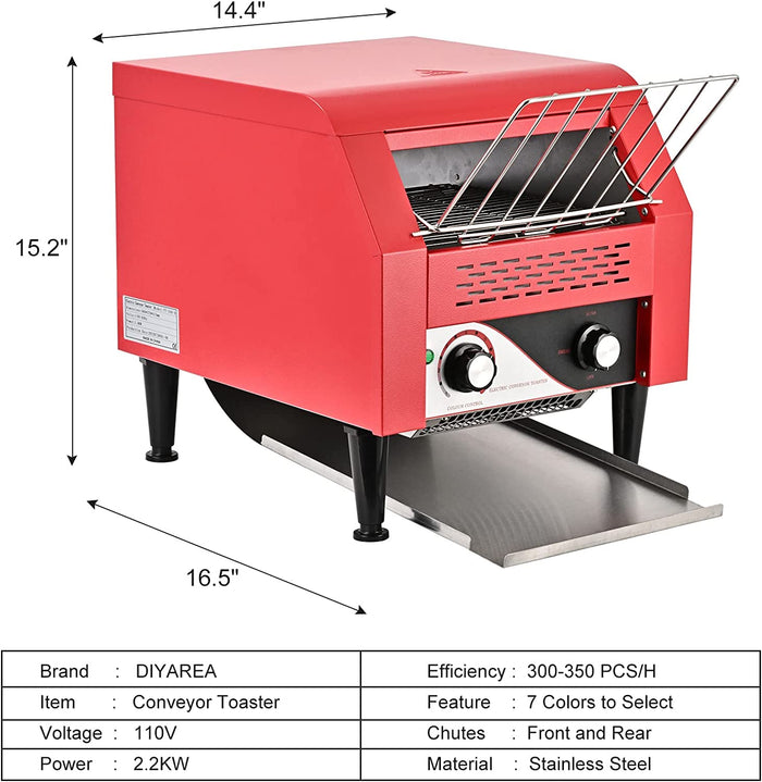 Commercial Toaster, Electric Heavy Duty 304 Foodgrade Stainless Steel ...