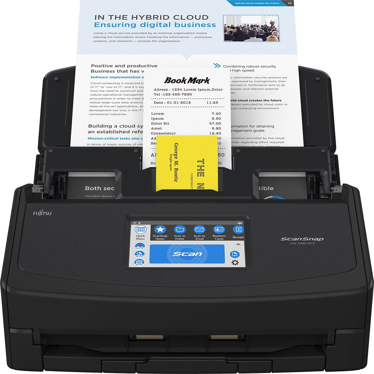 Wireless or USB High-Speed Cloud Enabled Document, Photo & Receipt ...