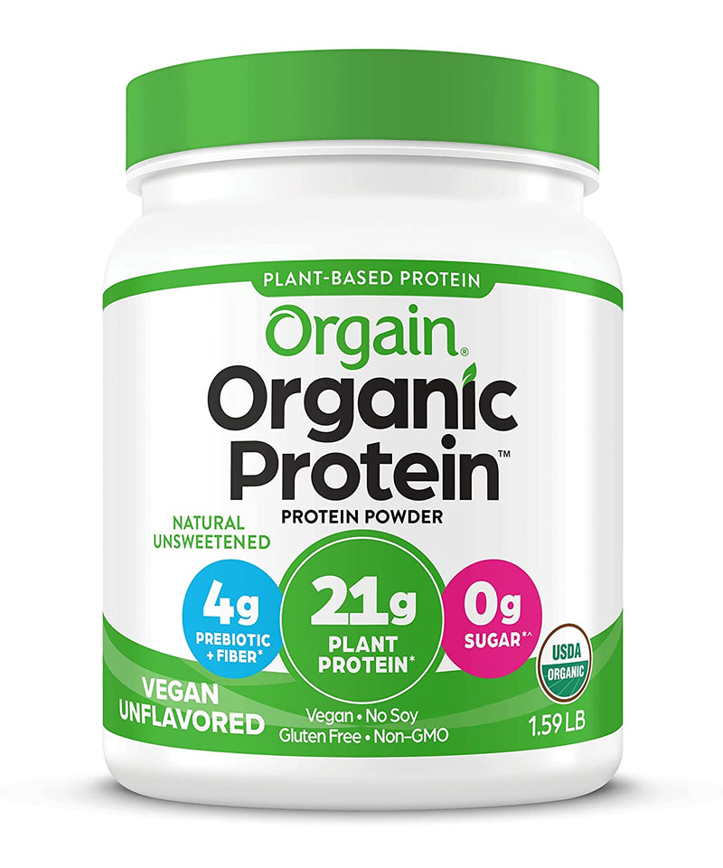 Organic Vegan Protein Powder, Plant Based Protein, Low Net Carbs, Glut ...