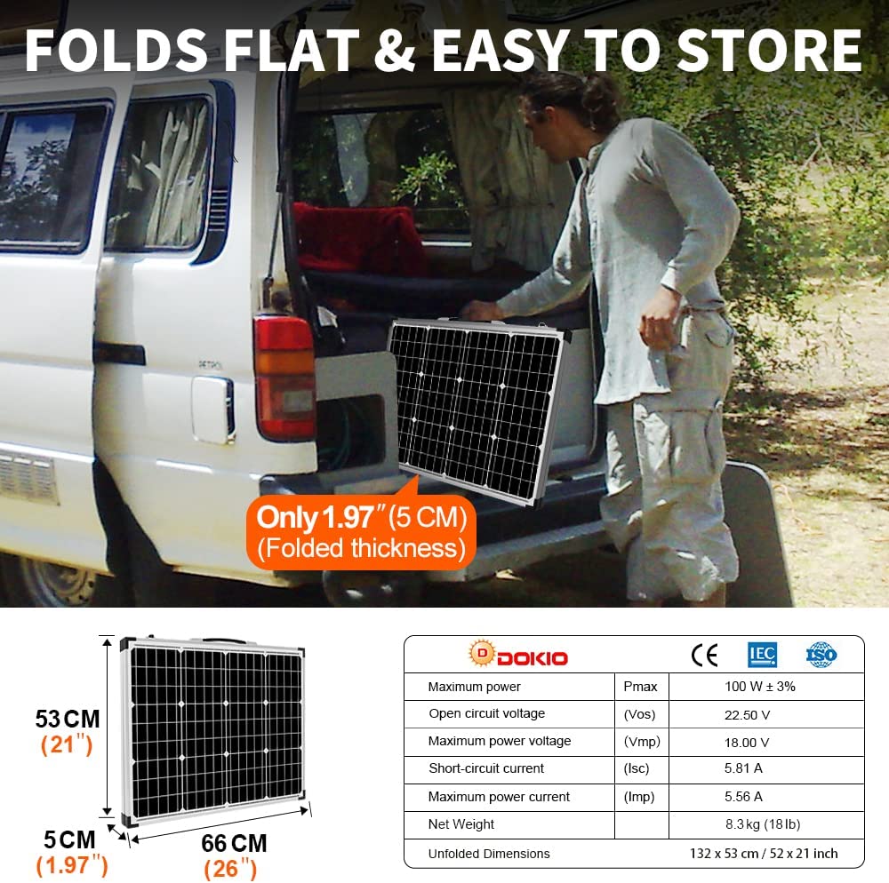 Portable Foldable 100W/150W 18v Solar Panel Kit with Controller to ...