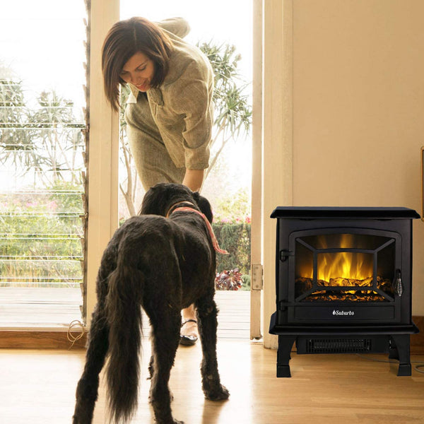 Electric Fireplace Infrared Heater with Realistic Dancing Flame Effect ...