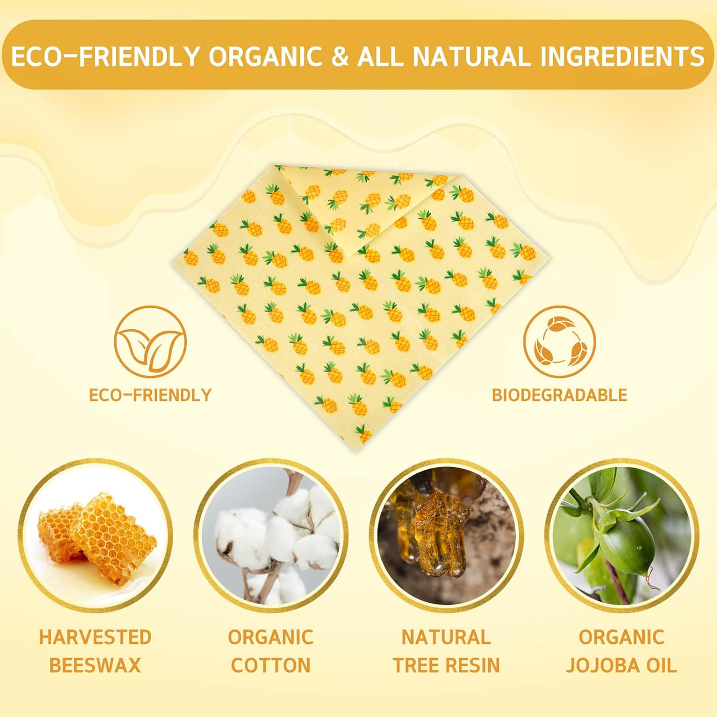 Reusable Beeswax Wrap - 9 Pack Beeswax Wraps for Food, Eco-Friendly Be – Eco Trade Company