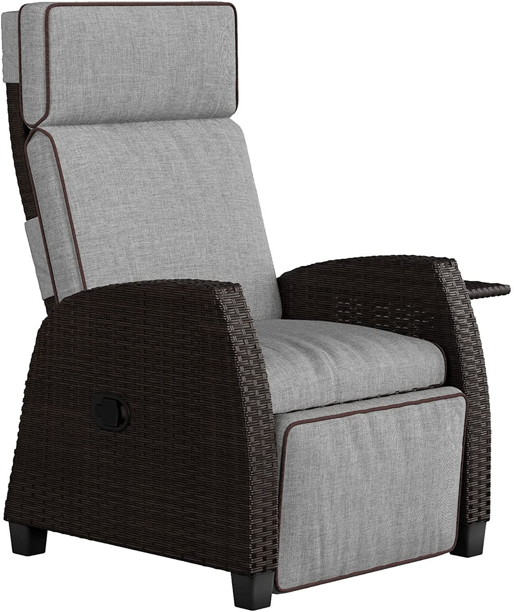 Indoor & Outdoor Recliner with Flip-Up Side Table | Eco Trade Company
