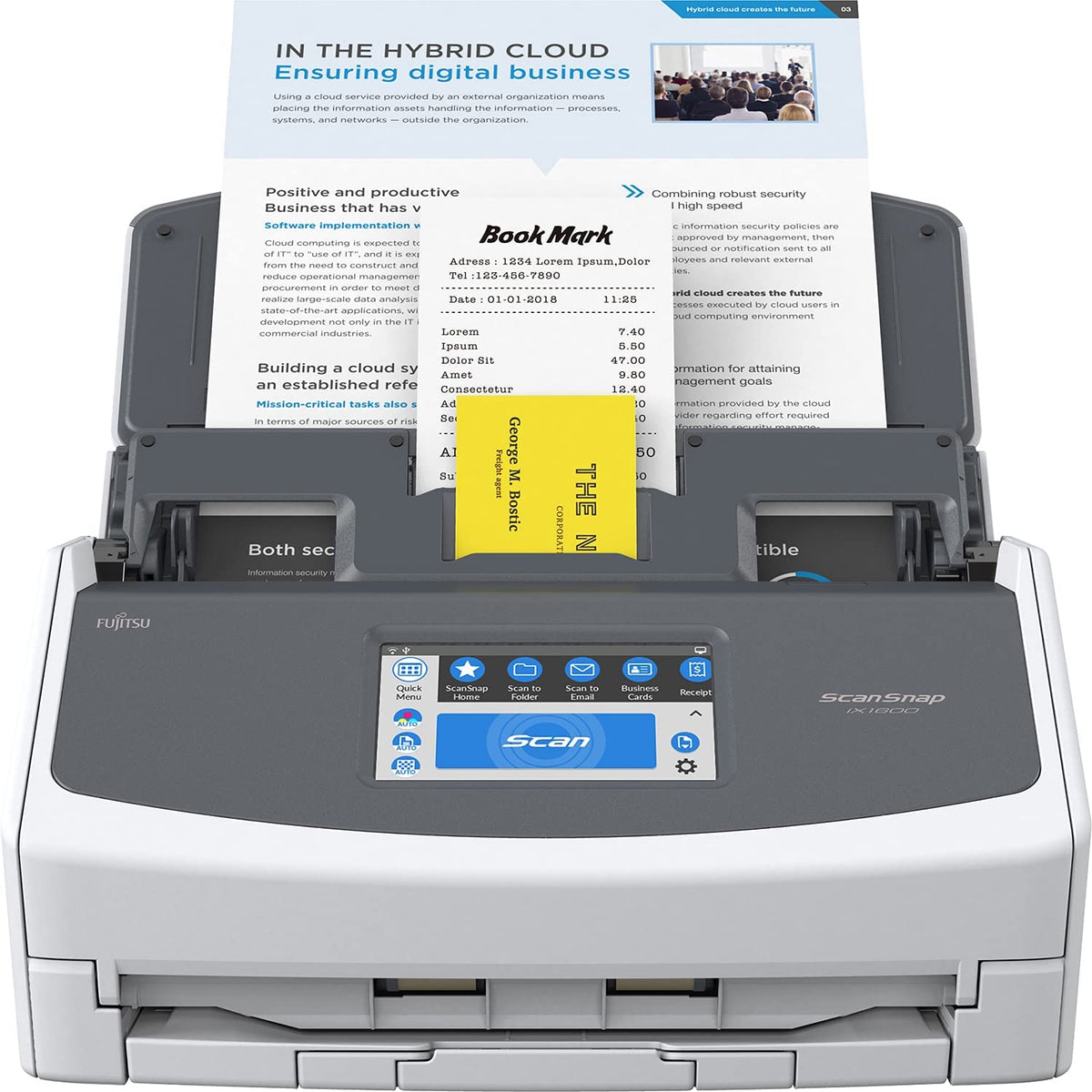 Wireless or USB High-Speed Cloud Enabled Document, Photo & Receipt ...