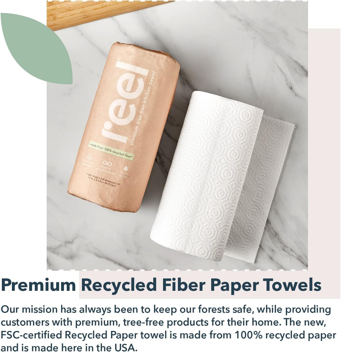 Premium Recycled Paper Towels, 12 Rolls, 2-Ply Eco-Friendly ...