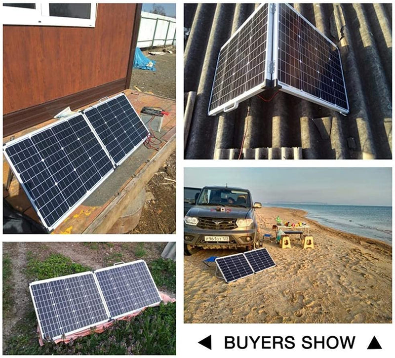 Portable Foldable 100W/150W 18v Solar Panel Kit with Controller to Cha ...