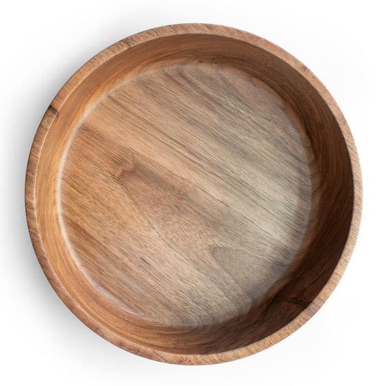 Solid Wood SESAME Wooden Round Shape Multipurpose Serving Bowl | Eco ...